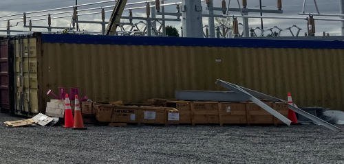 Lot of Seven (7) 40' and One (1) 20' Open Top Steel Conex Boxes